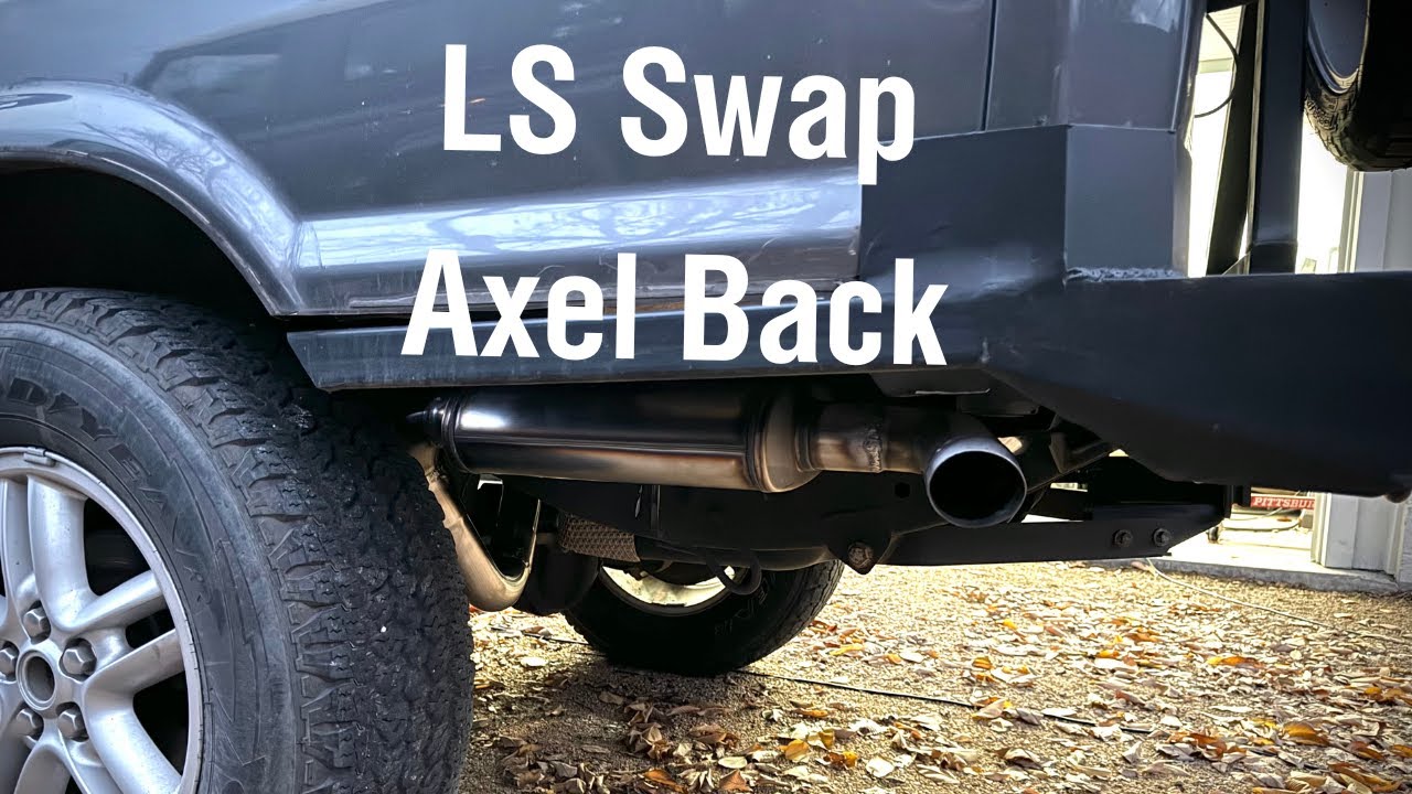 Stainless axel back exhaust system for an LS swapped Disco 2 - YouTube