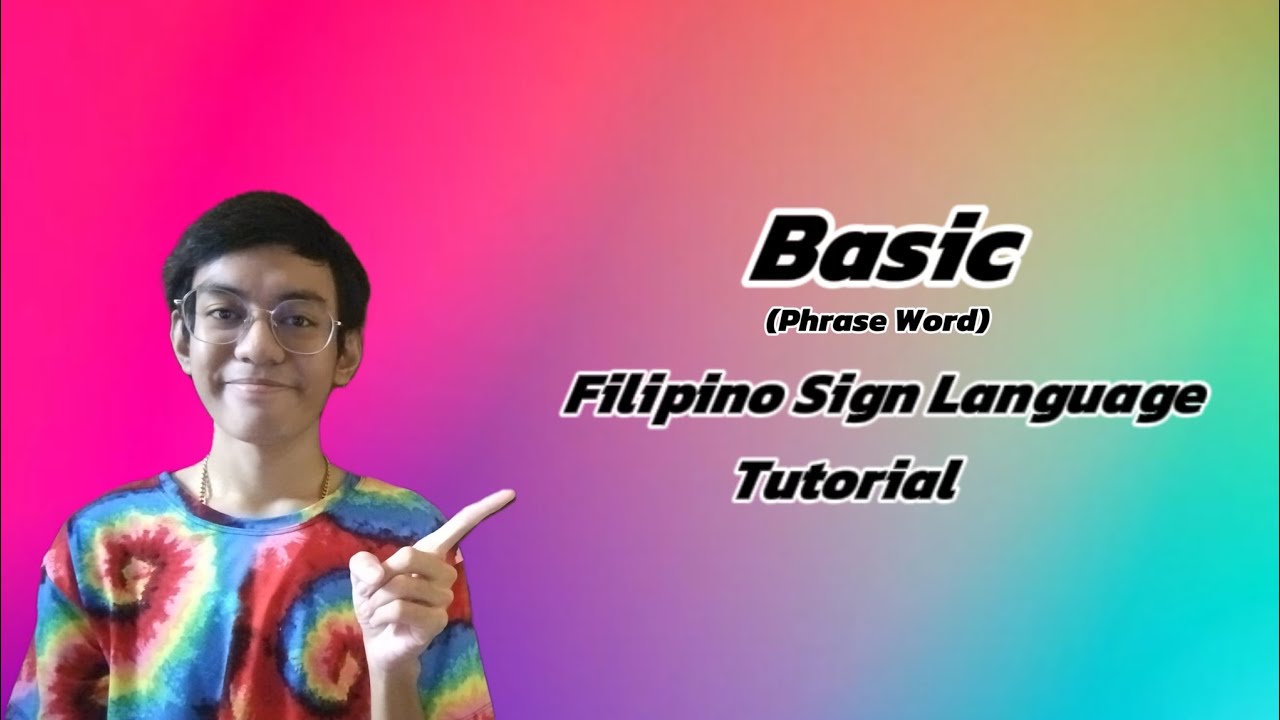 Basic Filipino Sign Language Tutorial | Aaron Begasa - YouTube