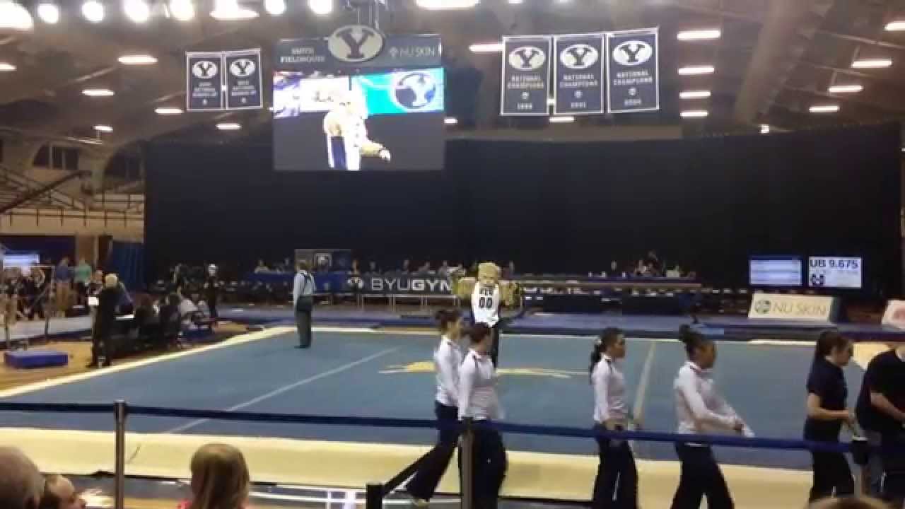 BYU Cosmo Cougar Best Mascot In The World! Insane Flips! - YouTube