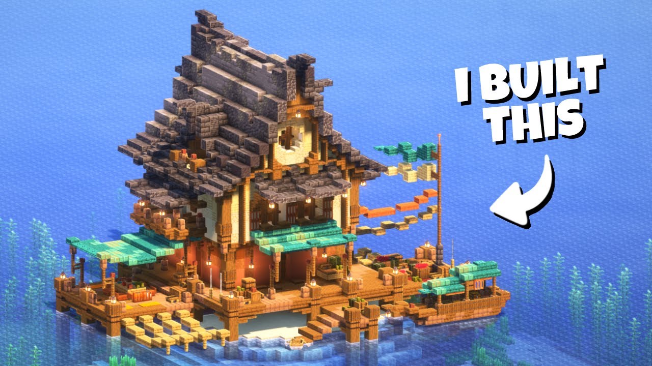Building a Fisherman's Lake House in Minecraft - YouTube