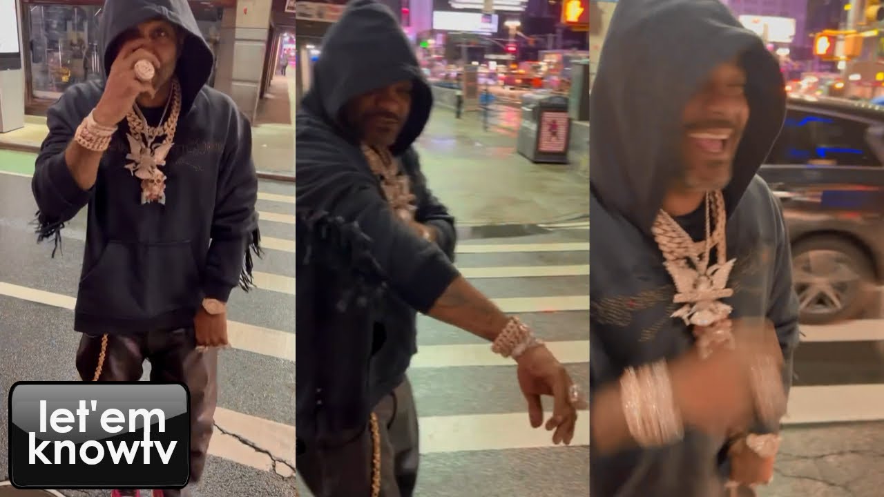 Jim Jones Flexing His Crazy Jewelry In The Middle Of The Road And ...