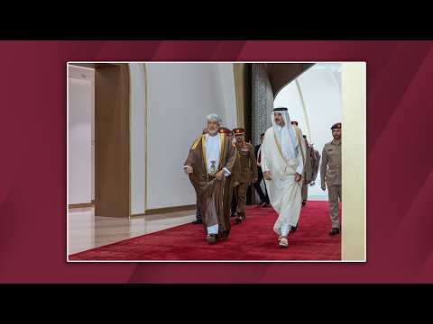Seine Hoheit der Emir verabschiedet den Sultan von Oman
