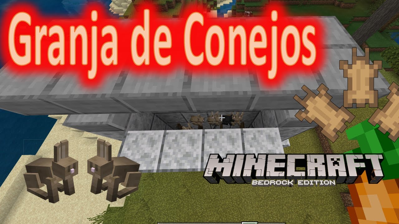 Granja de conejos super Eficiente Minecraft Bedrock 1.16.100 - YouTube