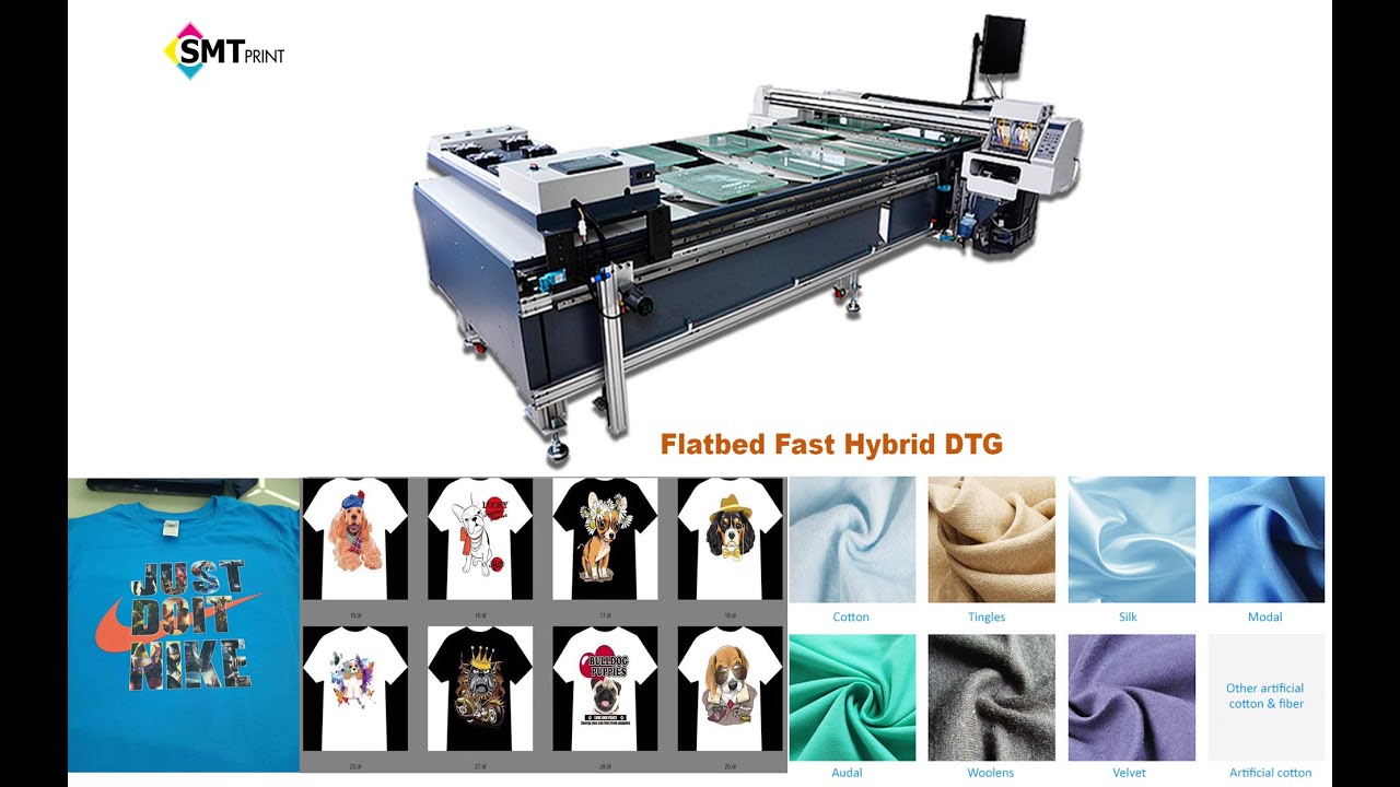 fast flat table garment printer with screen process for cotton fur ...