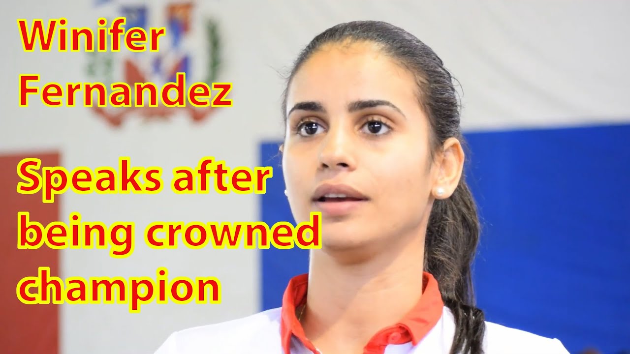Winifer Fernandez - Speaks after being crowned champion - YouTube