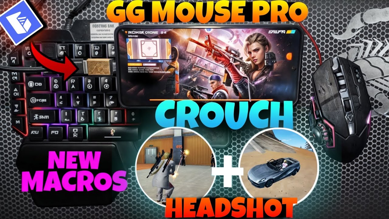 GG mouse pro मैं ‌नया Macro Crouch headshot कैसे लगाएं | New Macros ...