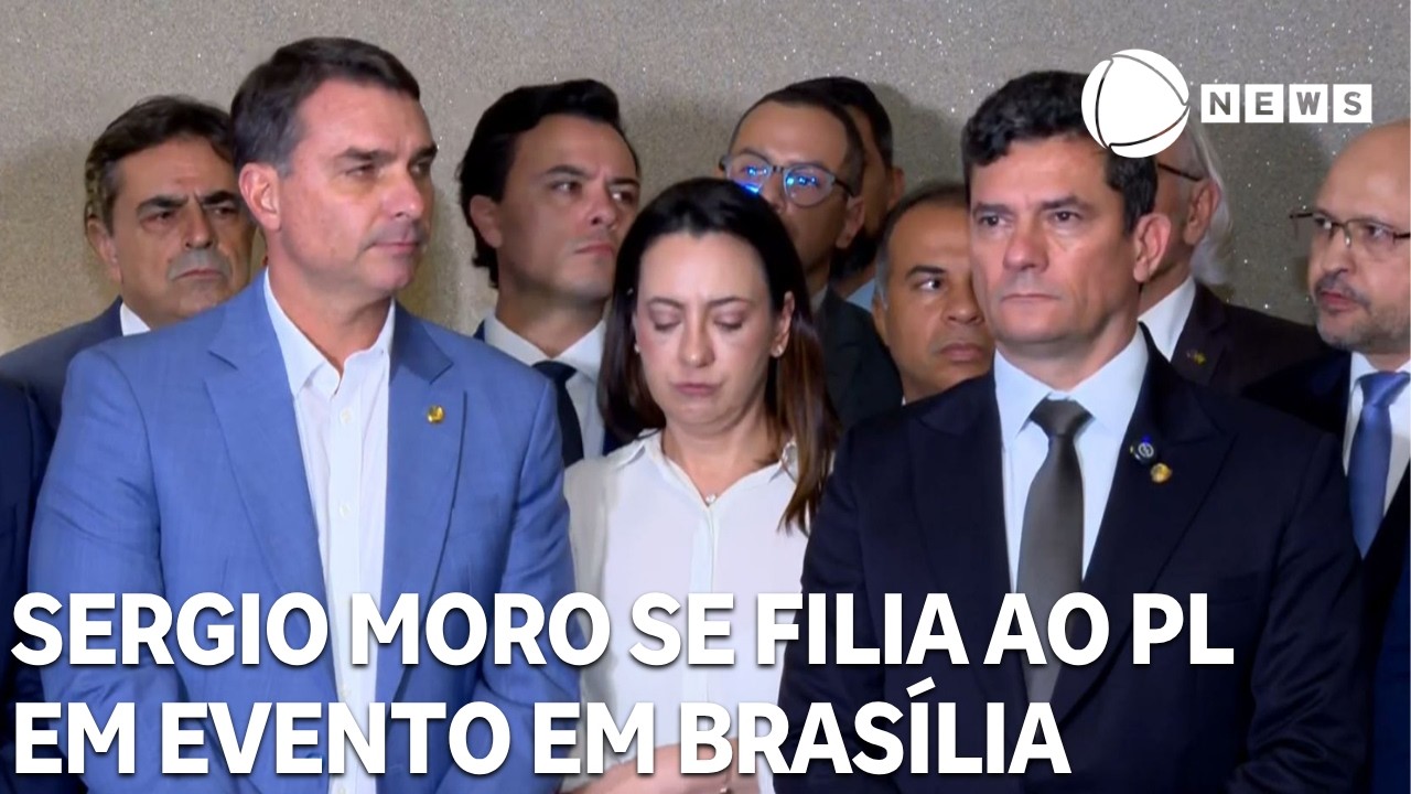 Sergio Moro se filia ao PL em evento em Brasília - YouTube