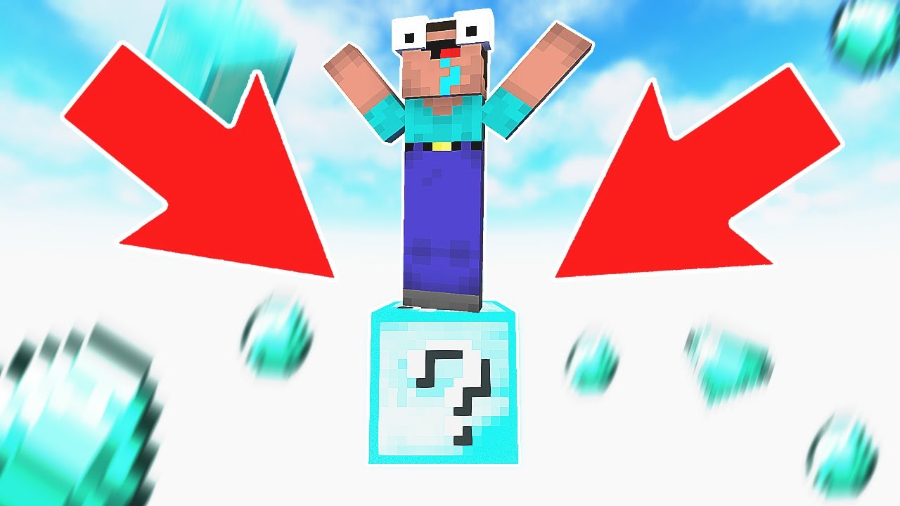 Noob try to SURVIVE on Diamond Lucky Block / Minecraft survival / I'm a ...
