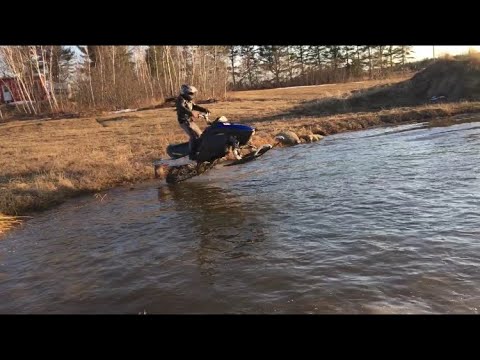 SNOWMOBILE SUMMER TIME WATER SKIPPING - YouTube