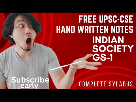 PART-9,Continued series,upsc-cse, Indian society(gs-1),Hand written ...