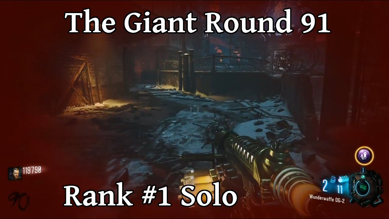 The Giant Round 91 Solo Rank 1 Black Ops 3 Zombies Call of Duty BO3 PS4 ...