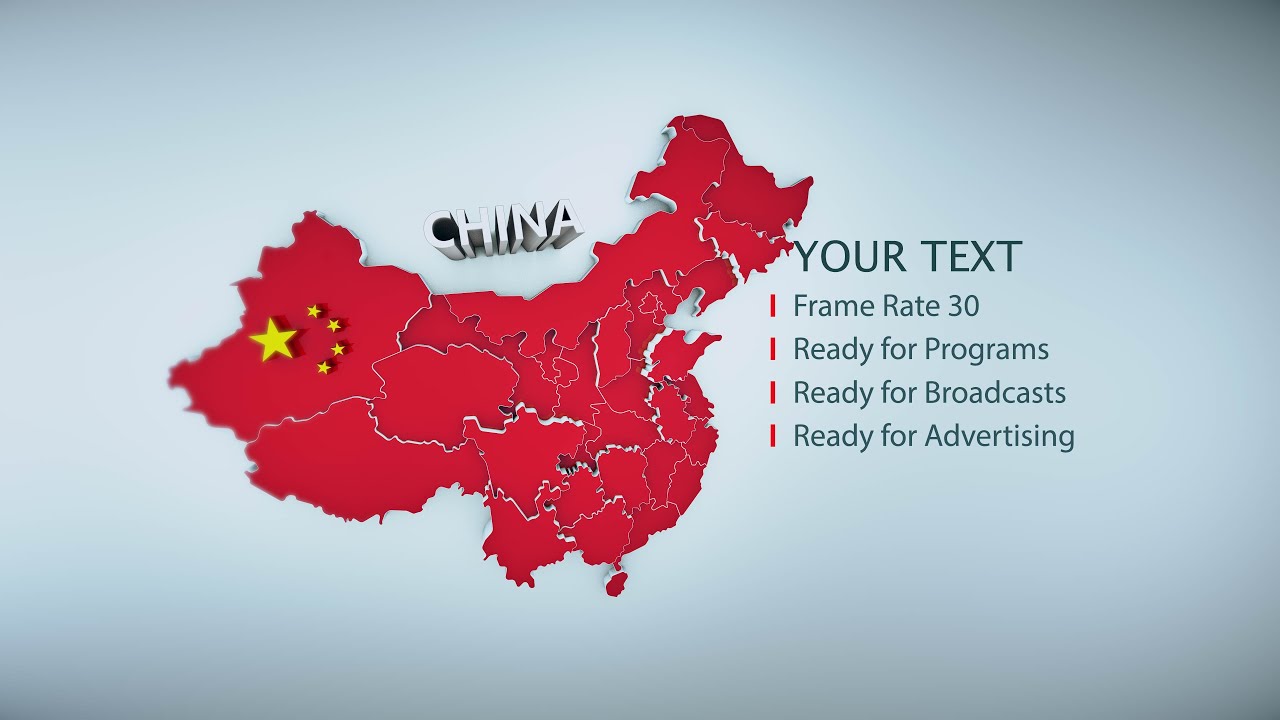 China Map 3d Animation 4k - YouTube