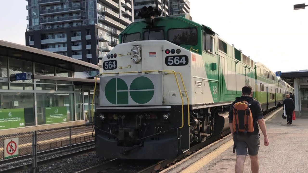 Go Train 564 departing Burlington go station September 16 2020 - YouTube