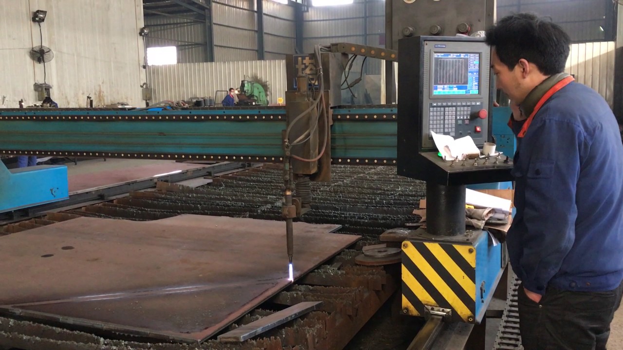 CNC Plasma Flame Gas Cutting Machine - YouTube