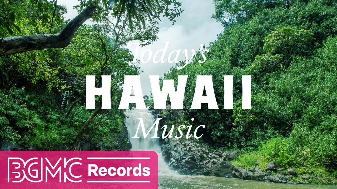 Hawaii Style Water Falls Scenery - Ukulele Instrumental Music to Relax ...
