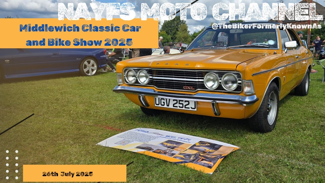 Middlewich Classic Car and Bike Show 2025 - YouTube