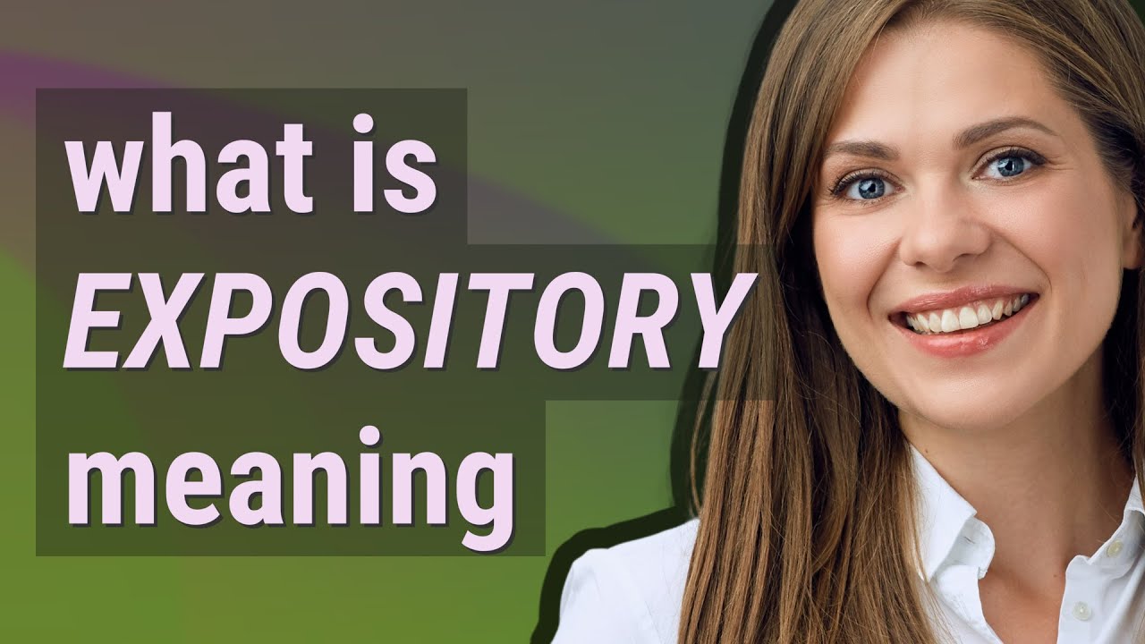 Expository | meaning of Expository - YouTube