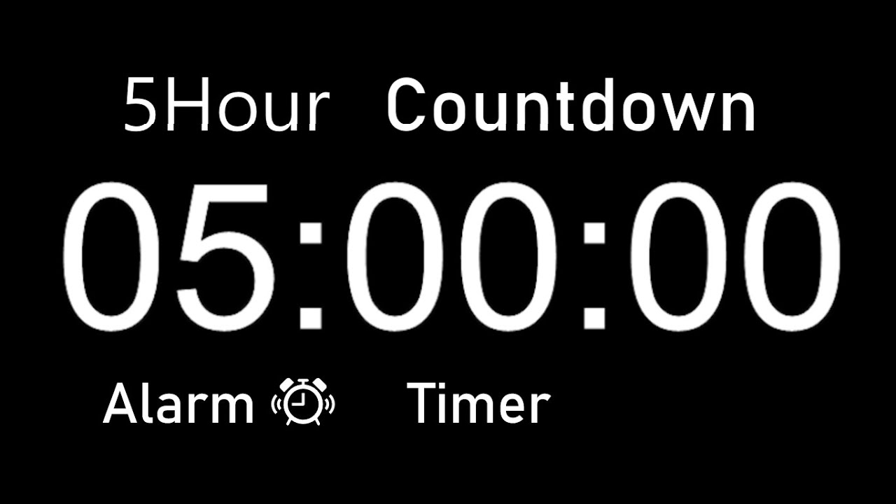 [5Hour Timer & Alarm] Countdown | 5시간 타이머 | 5시간 알람 - YouTube