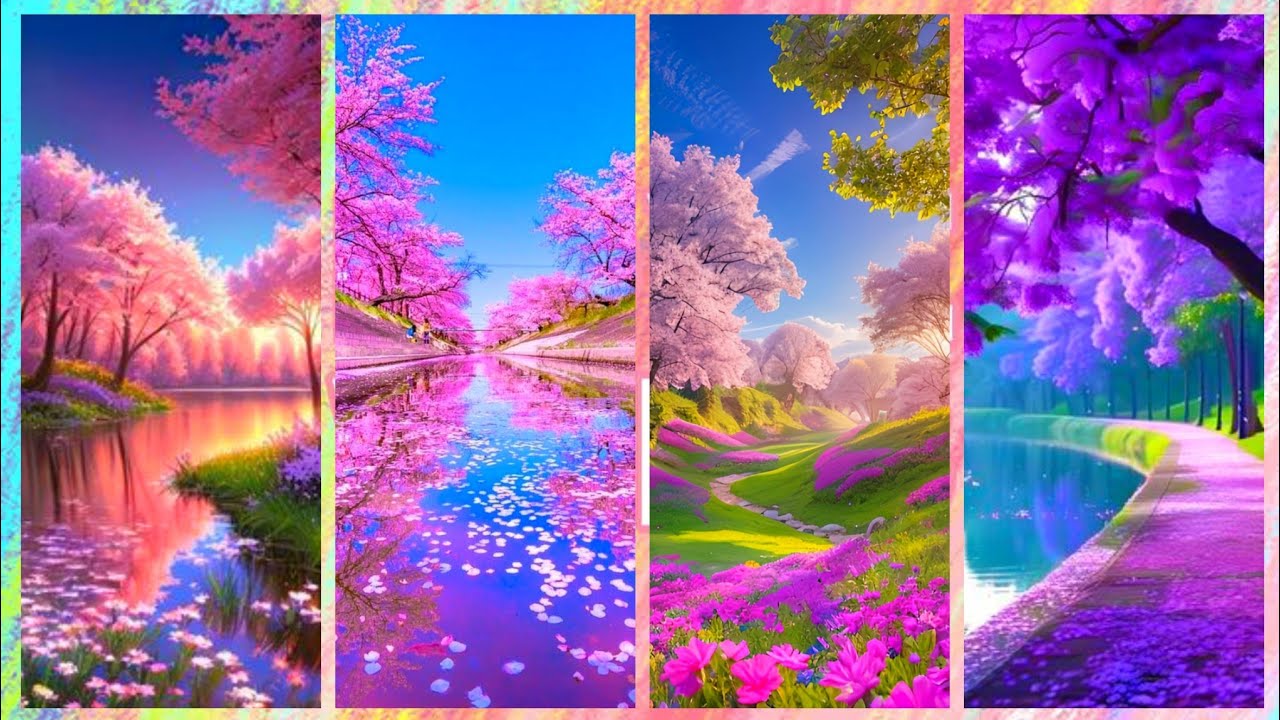 Pink Nature Love Animation Cute Wallpapers @Nature Beautiful Wallpapers ...