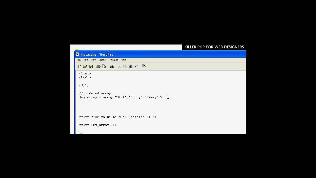 PHP Basics: Array Basics Part 1 - YouTube