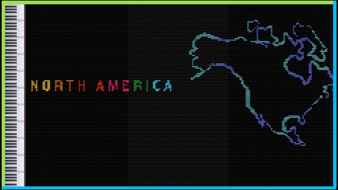 Musical Map of North America - Midi Art - YouTube
