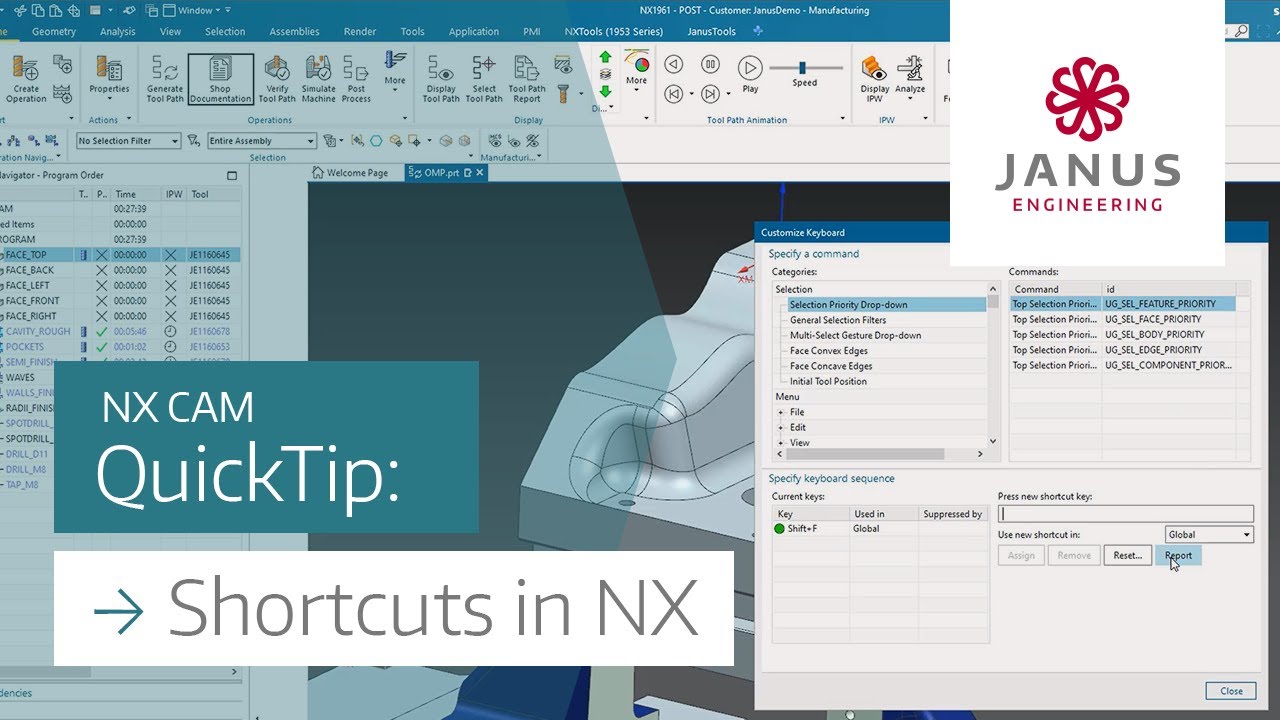 NX CAM Tutorial | How to save time in NX with shortcuts ⌨#️⃣ - YouTube
