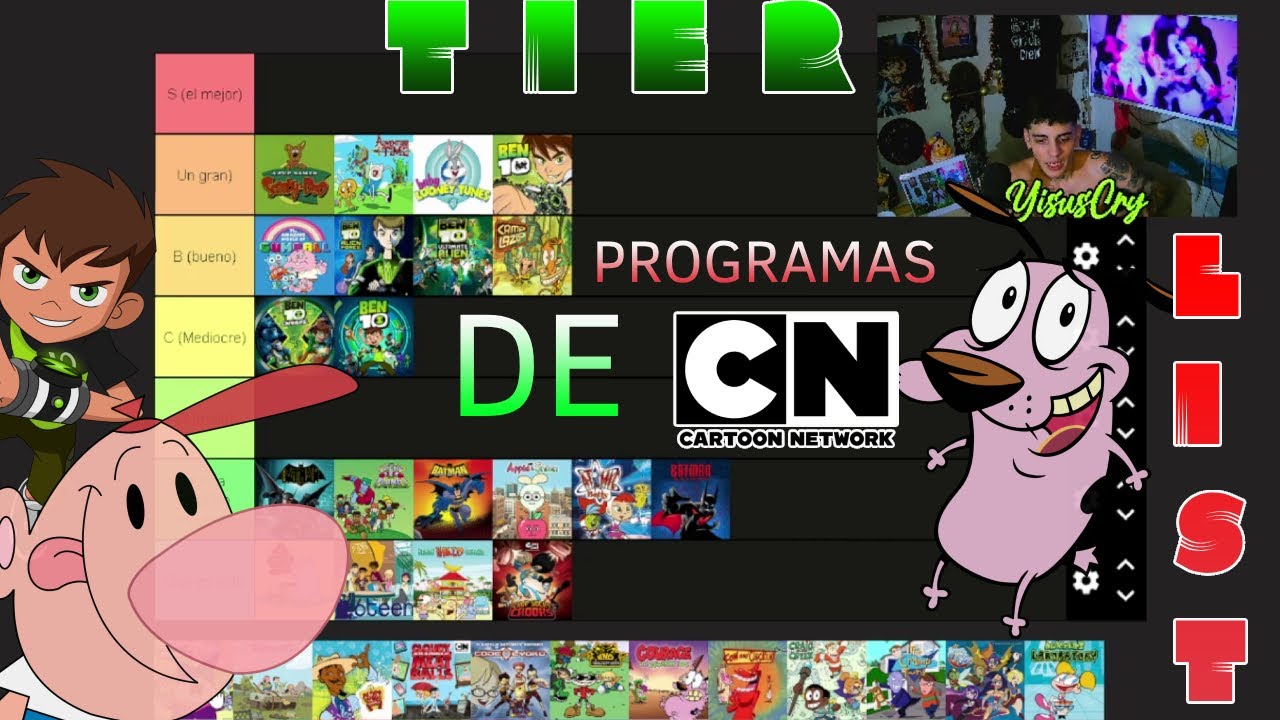 TIER LIST de mejores programas de CARTOON NETWORK - YouTube