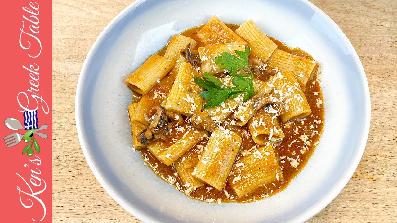 Greek Style Baby Octopus & Pasta - YouTube