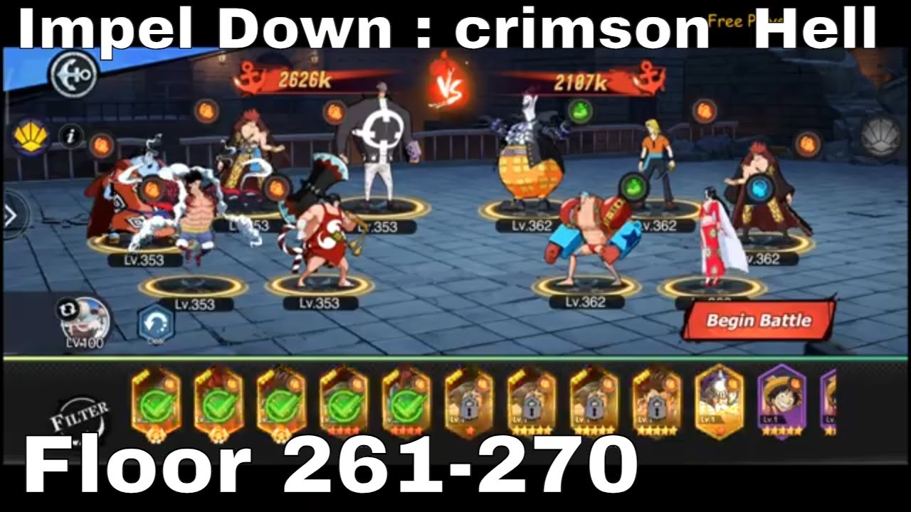 Impel Down : crimson Hell Floor 261-270 New World: Vigour Voyage | One ...