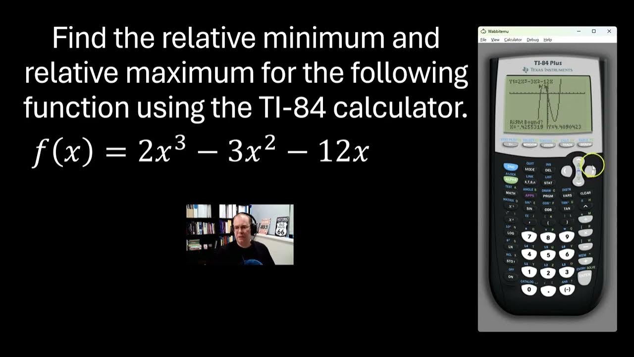 Finding the Relative Minimum and Relative Maximum Using the TI 84 Calculator. - YouTube