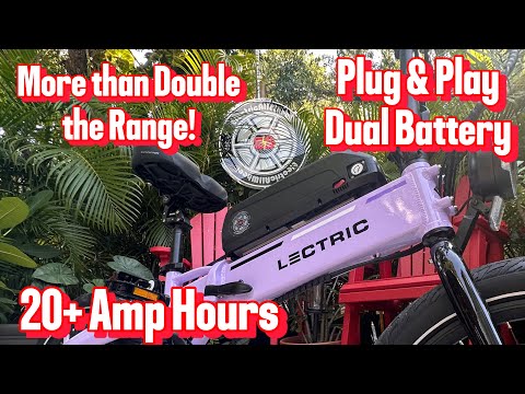 Lectric | XP Lite 2.0 | e-Bike Plug & Play Dual Battery Kit Install.  Adding a Second 48V Battery
