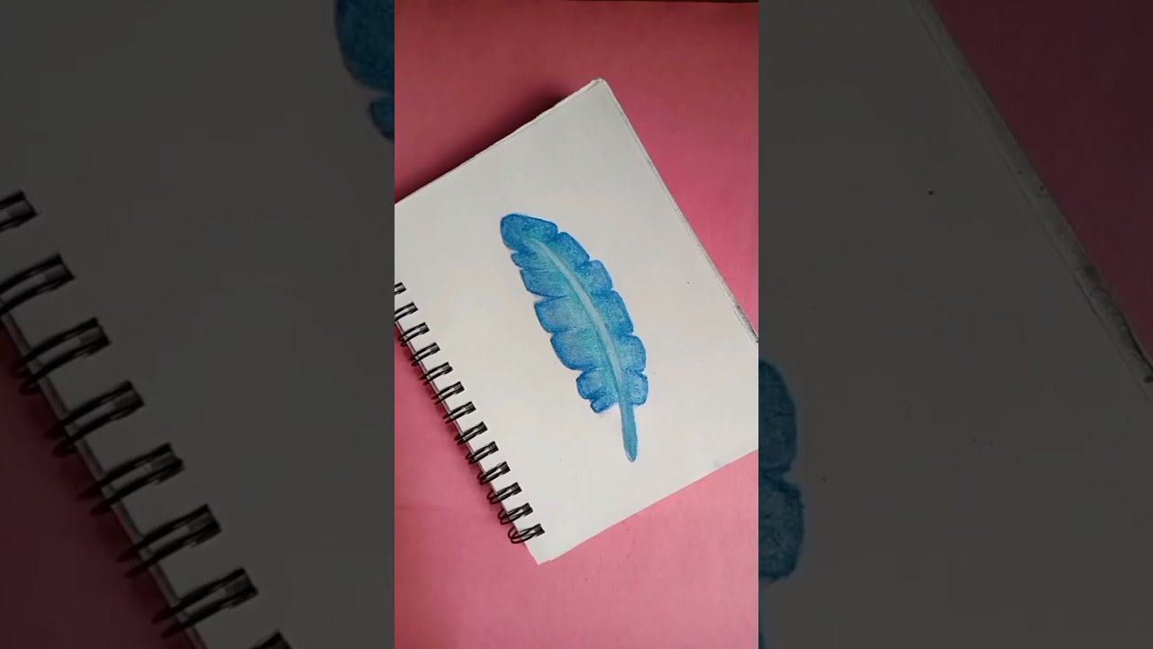 how to paint a feather.easy painting ideas for beginners#shorts#viral # ...