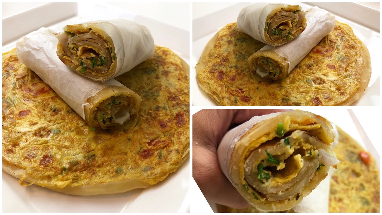 Crispy egg paratha recipe | Homemade restaurant-style flaky layered egg ...