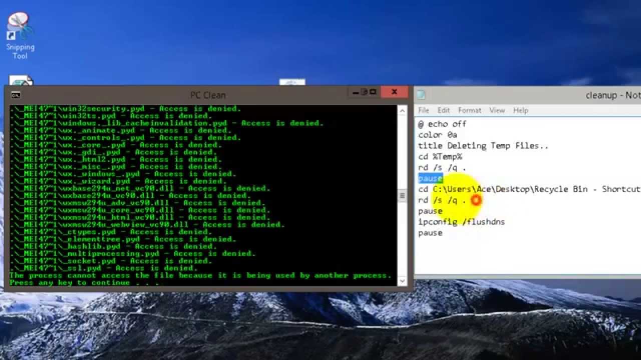 How to Clean your Windows PC with a Batch file: Southern Tech ...