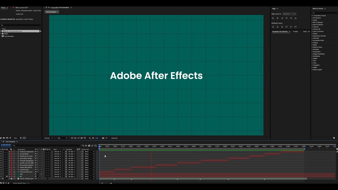 How to create amazing text animation in adobe after effect - YouTube