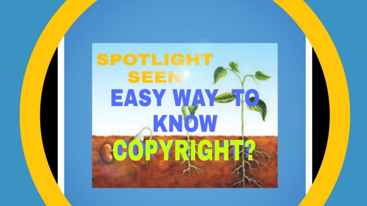 TIPS ON COPYRIGHT ISSUE /SPOTLIGHT SEEN - YouTube