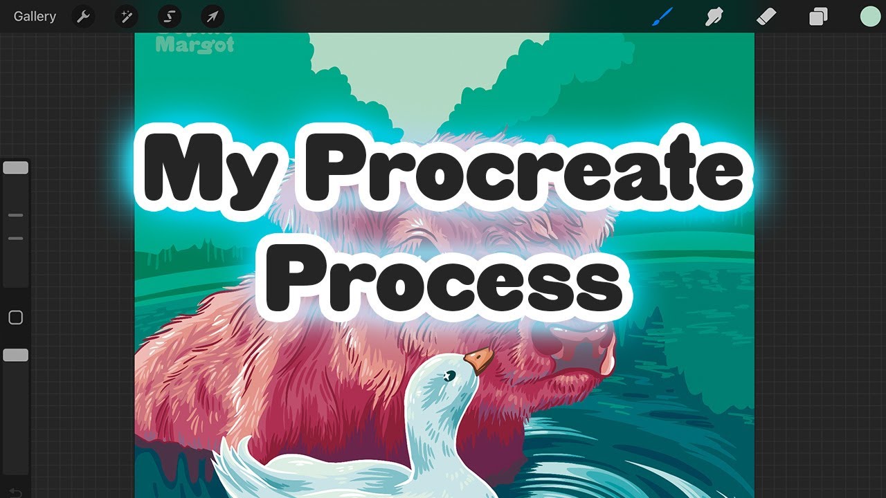 My Procreate Process: Drawing a Cow and a Duck because they're friends - YouTube
