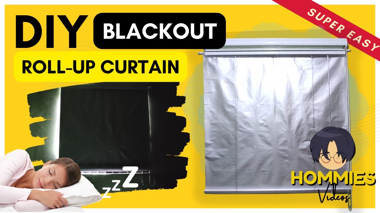 DIY ROLL UP BLACKOUT CURTAIN | PERFECT FOR DAYTIME SLEEPING | TOTAL ...