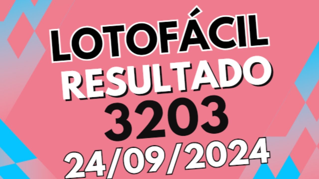 RESULTADO DA LOTOFÁCIL 3203 - Confira os Números do Concurso 3203 - YouTube