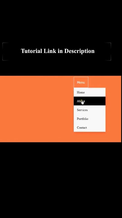 Css Hover Dropdown Menu Shorts Shortvideo Youtube