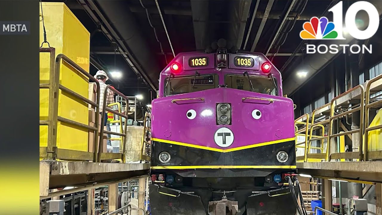 5 MBTA trains now have googly eyes - YouTube