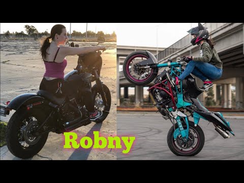 American Female Bike Stunt Rider (Robyn) video. - YouTube