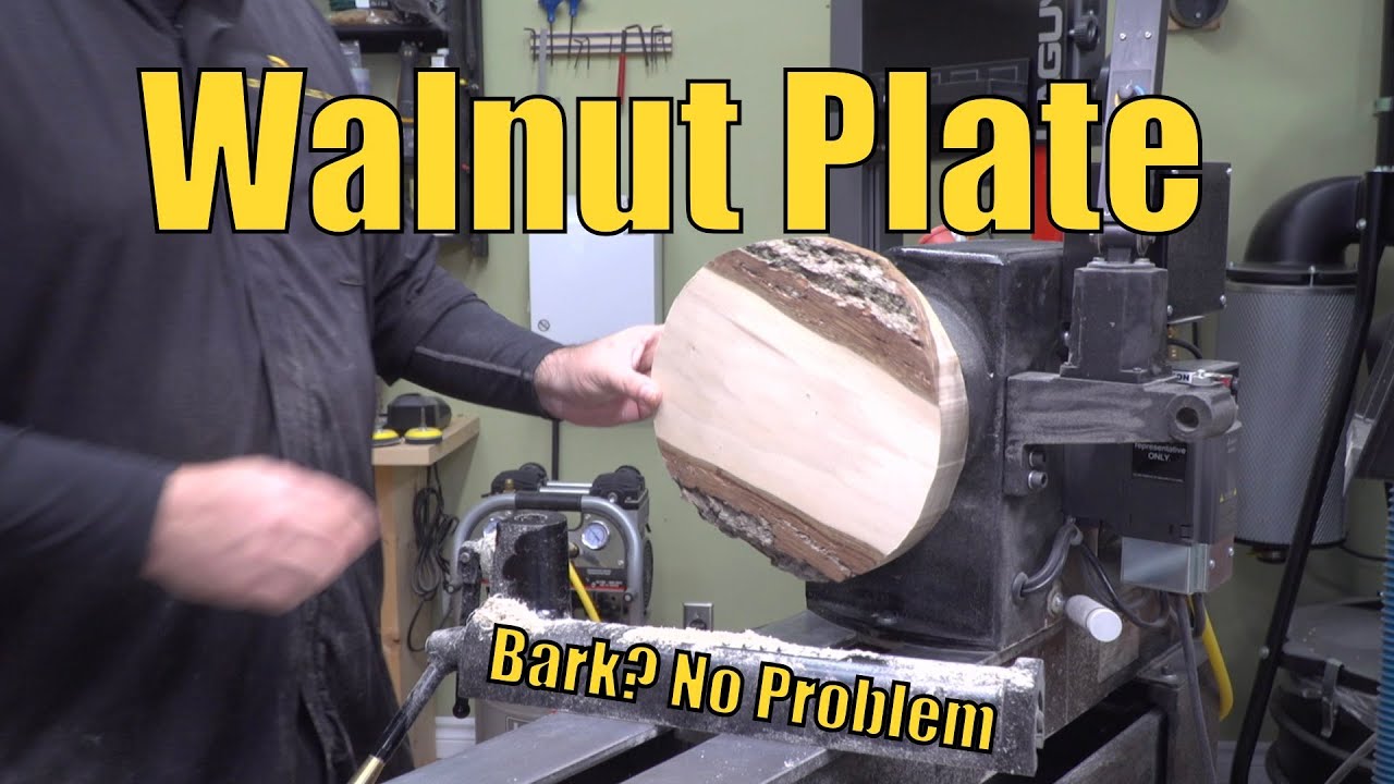 Turning A Walnut Plate - YouTube