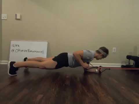 Front Plank with Band Row - YouTube