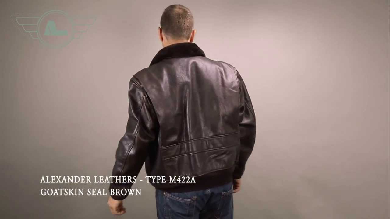 Alexander Leathers Type M422A Goatskin Seal Brown - YouTube