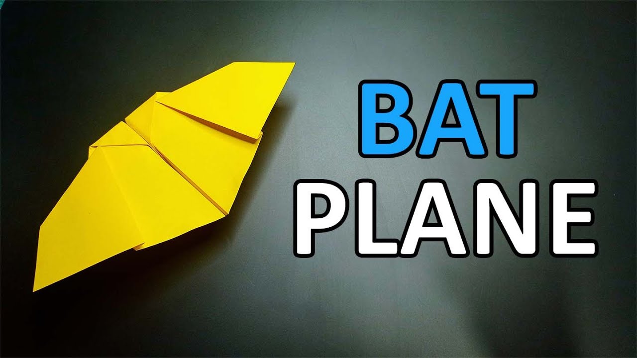 How To Make a Paper Plane That Flies Like a Bat | Origami Bat Airplane ...