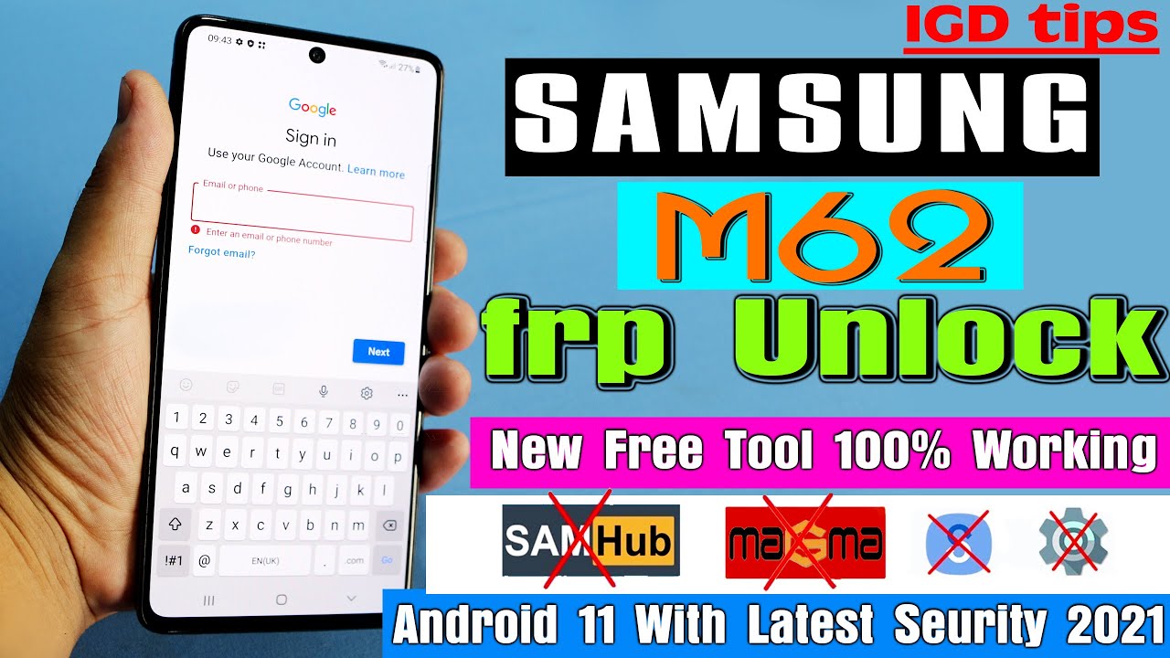 Samsung Galaxy F62/M62 FRP Bypass Android 11 [New Method] without pc ...