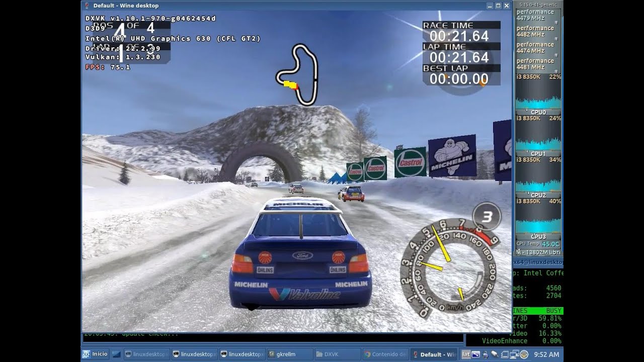 Rally Sport Challenge D9VK Test 60fps QuickSync x64 + Sound (Core i3 ...
