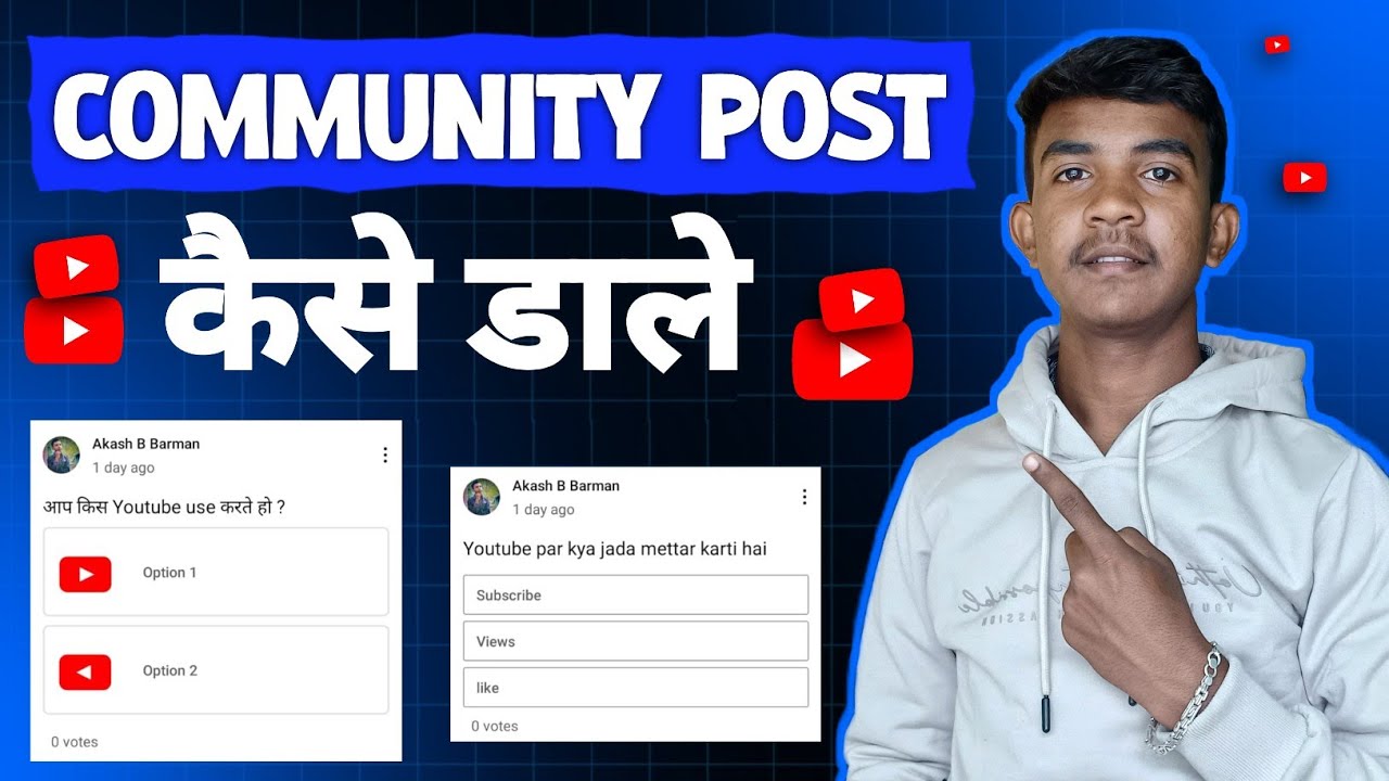 community post kaise kare | how to upload community post on youtube | community post kaise kare ...