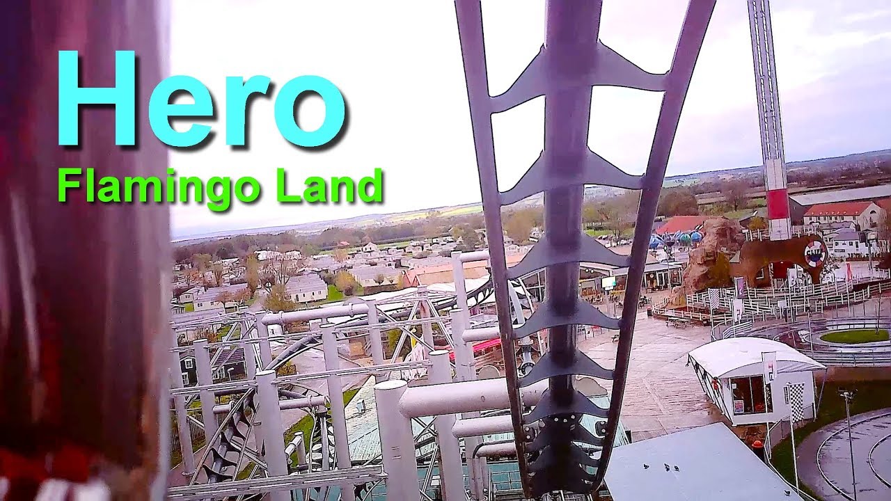 Flamingo Land Hero Roller Coaster On Ride HD POV Yorkshire England ...